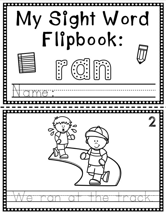 Sight Word Flip Book (Flipbook) - RAN | Made By Teachers