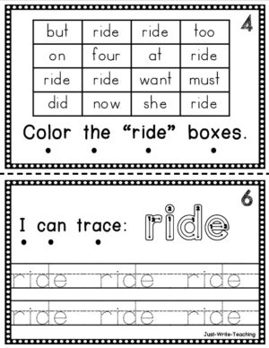 Sight Word Flip Book (Flipbook) - RIDE | Made By Teachers