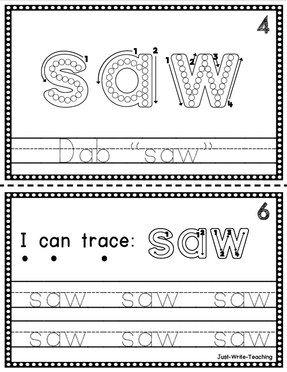 Sight Word Flip Book (Flipbook) - SAW | Made By Teachers