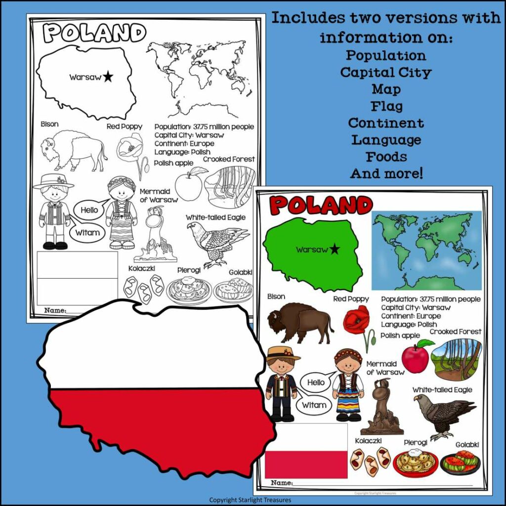 Poland Fact Sheet for Early Readers - A Country Study | Made By Teachers