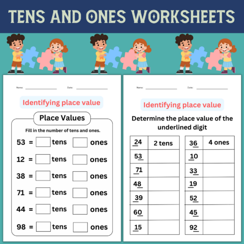 printable tens and ones worksheets grade 1 | Made By Teachers