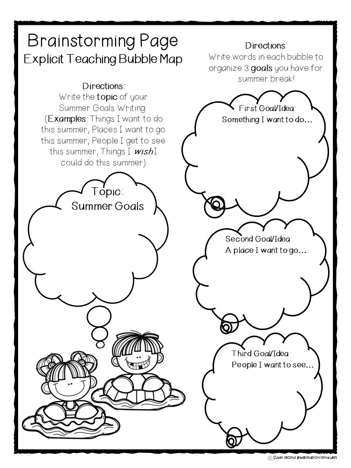 Summer Goals: Writing Graphic Organizer | Made By Teachers