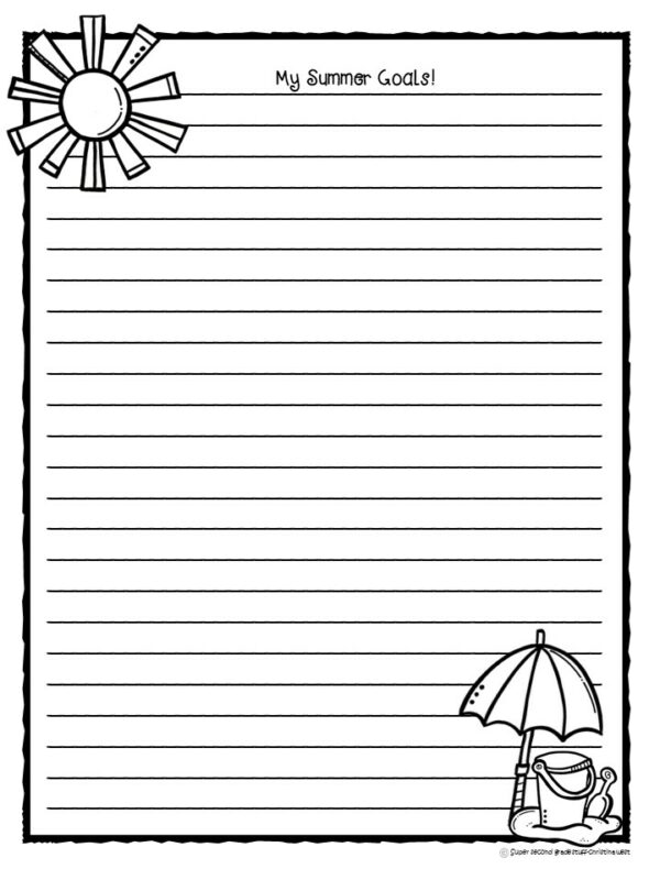 Summer Goals: Writing Graphic Organizer | Made By Teachers
