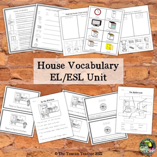 House Vocab ESL/EL/EFL unit | Made By Teachers