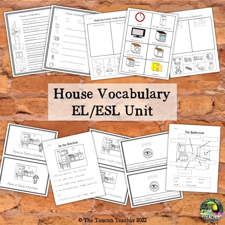 House Vocab ESL/EL/EFL unit | Made By Teachers