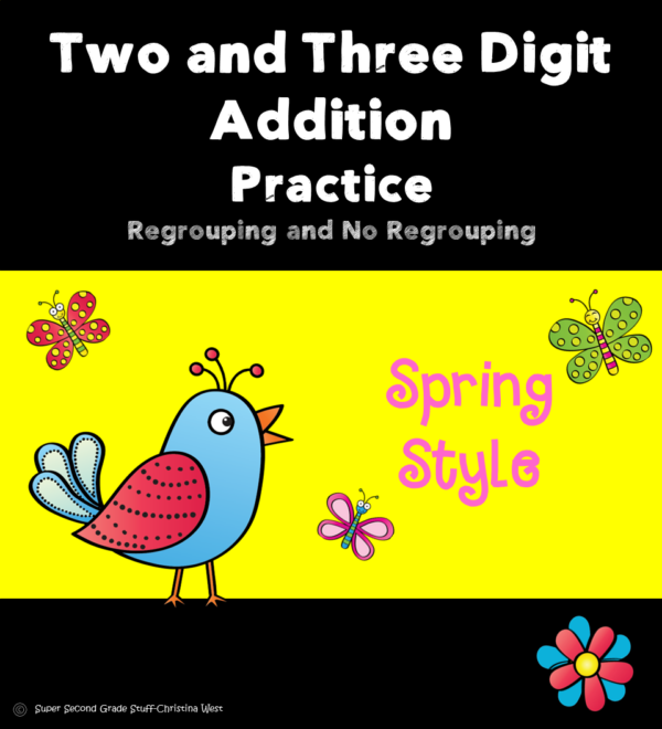 Two and Three Digit Addition Regrouping and No Regrouping Practice ...