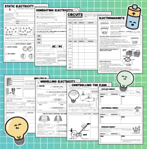 Electricity Unit Pack Notes & Practice (Alberta Science 9 Curriculum ...