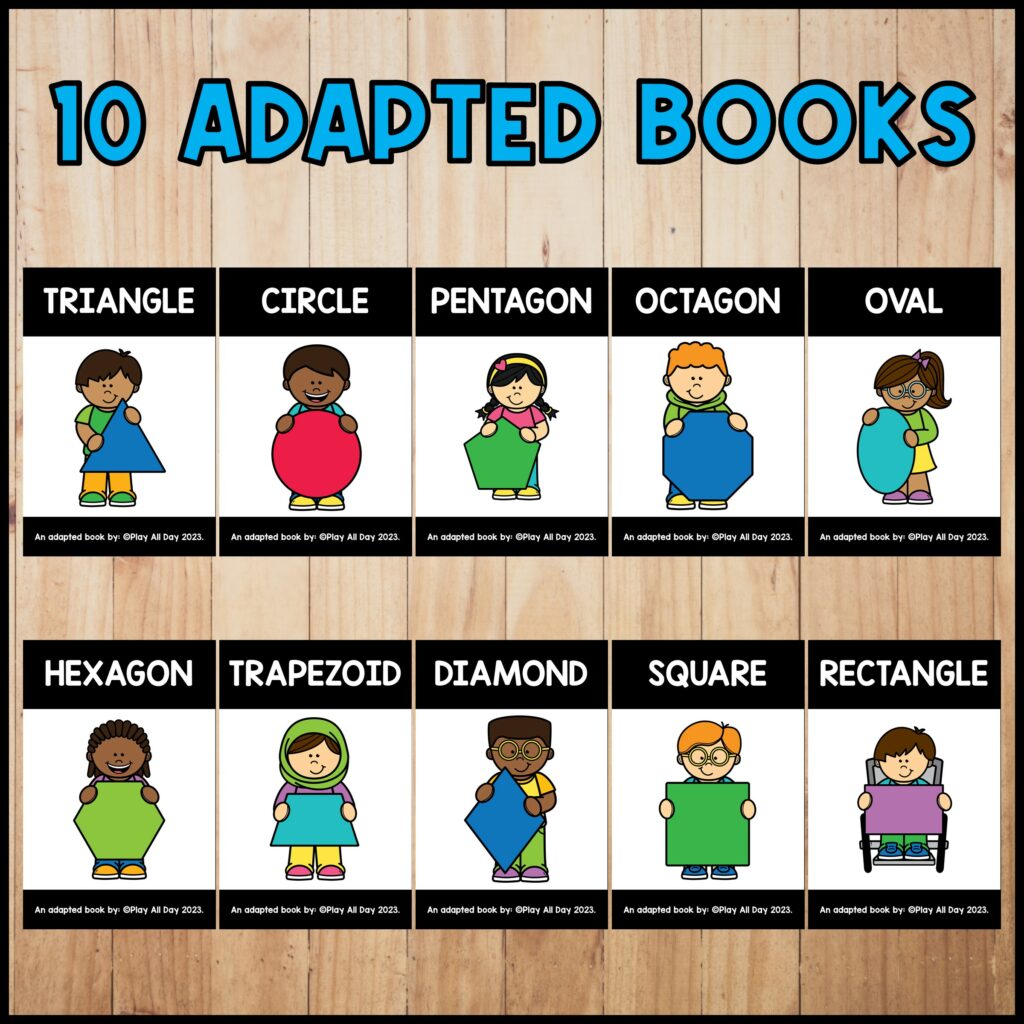2D Shapes Adapted Books | Interactive Books for Shapes | Made By Teachers