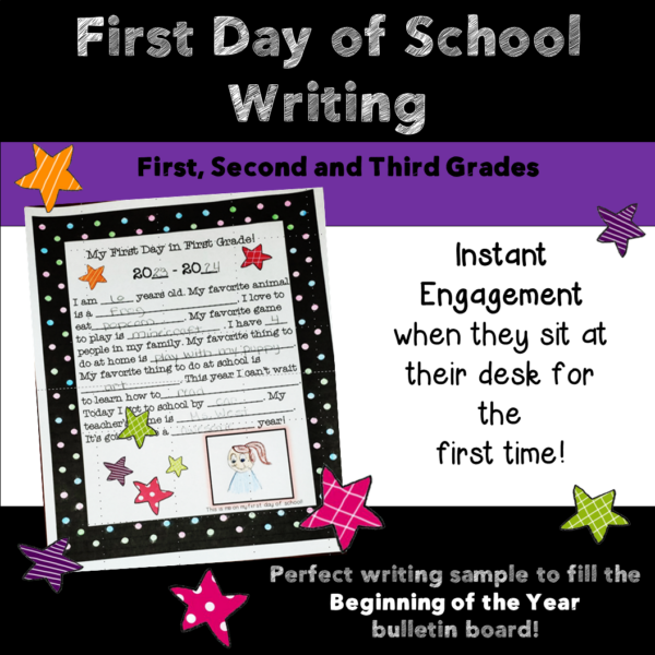 Beginning of Year Writing Activity for 1st, 2nd and 3rd Graders! | Made ...