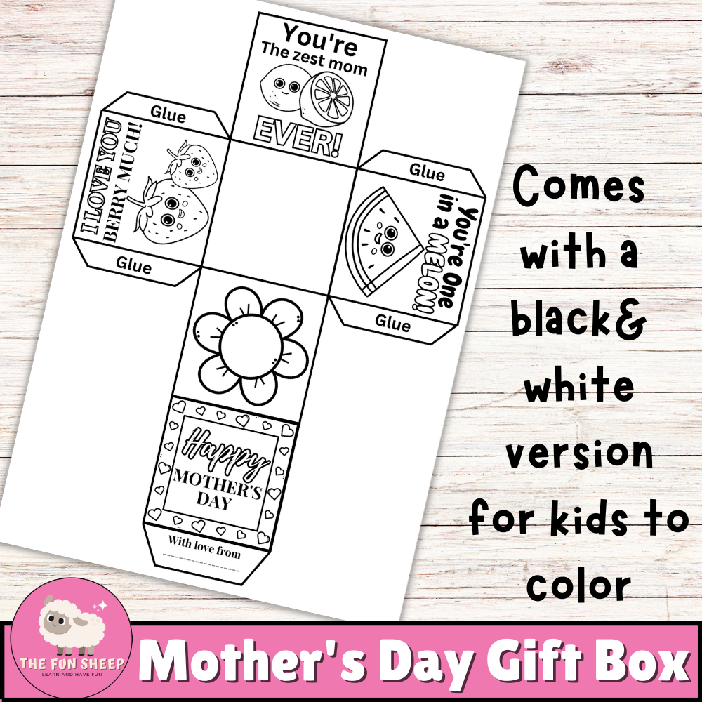 Mother’s Day Gift box | Mother’s Day Craft Activity, printable gift box ...