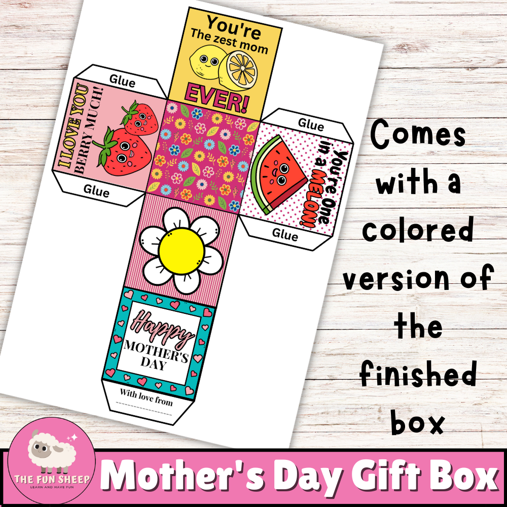 Mother’s Day Gift box | Mother’s Day Craft Activity, printable gift box ...