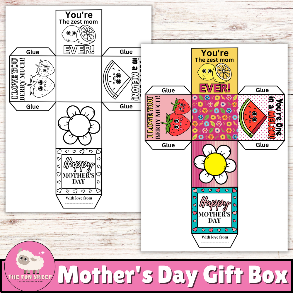 Mother’s Day Gift box | Mother’s Day Craft Activity, printable gift box ...