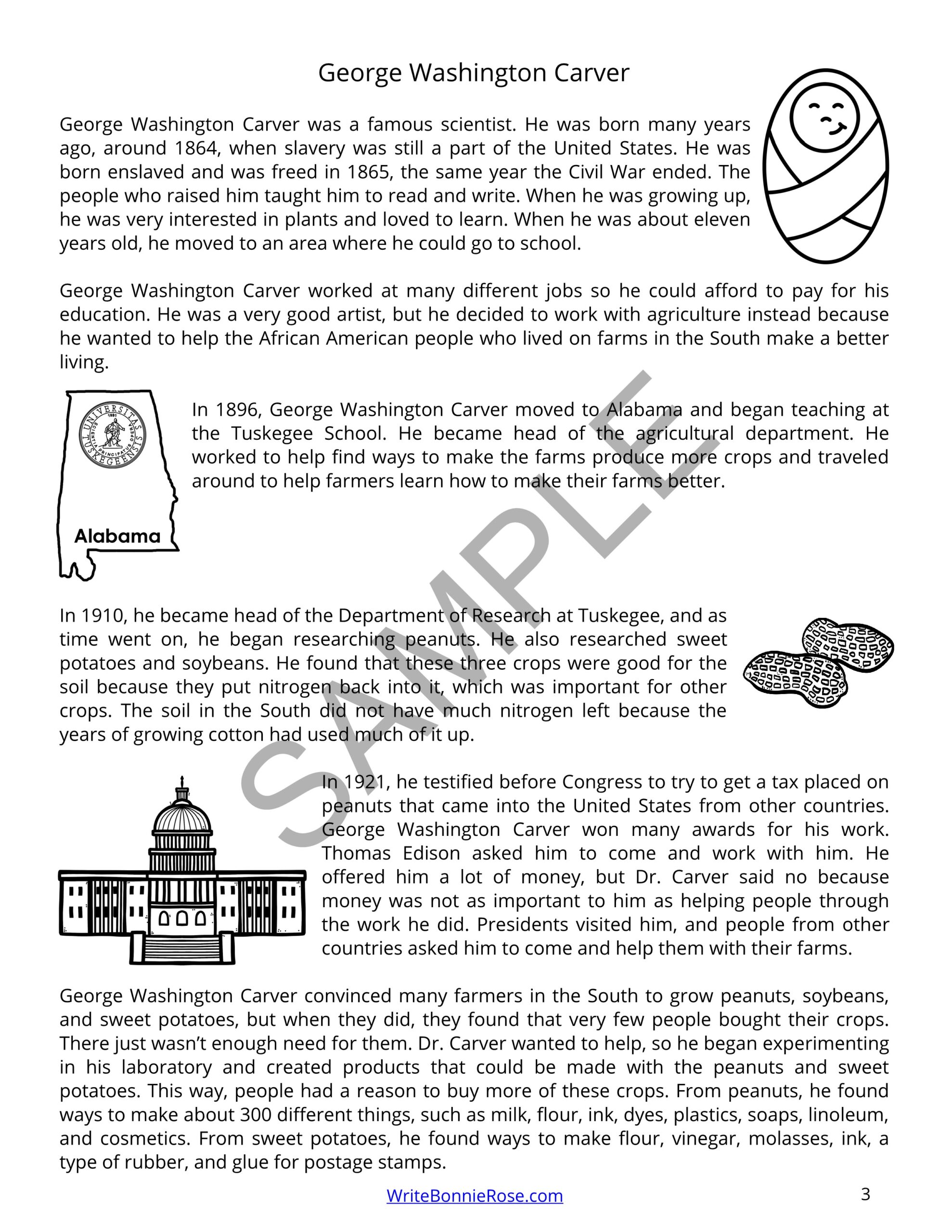 Learning About George Washington Carver Activity Pack | Made By Teachers