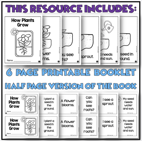 Plant Life Cycle Emergent Reader & Posters | How Plants Grow | Made By ...