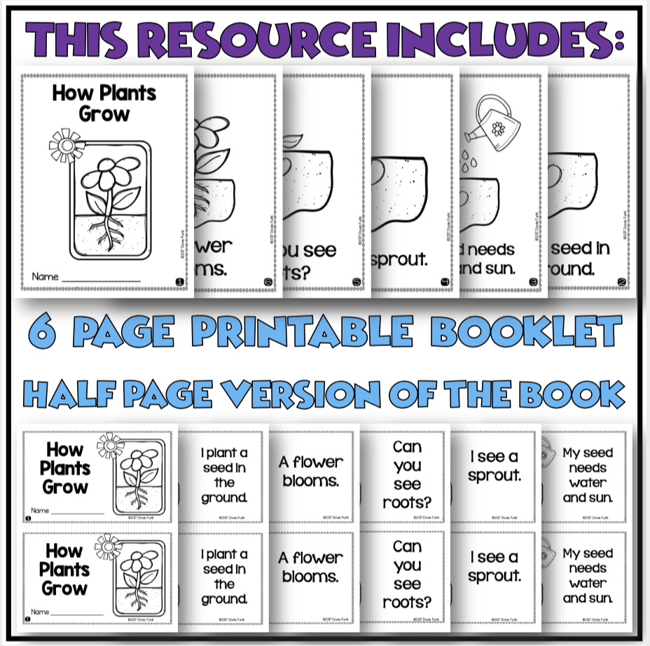 Plant Life Cycle Emergent Reader & Posters | How Plants Grow | Made By ...