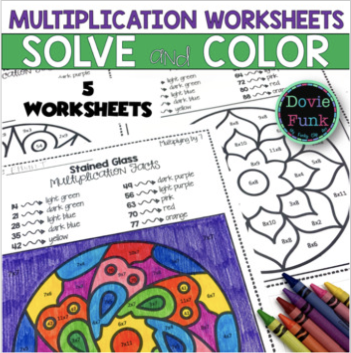 Multiplication Coloring Worksheets | Made By Teachers