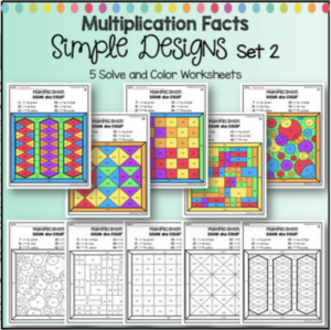 Multiplication Coloring Worksheets | No Prep Fact Fluency | Made By ...