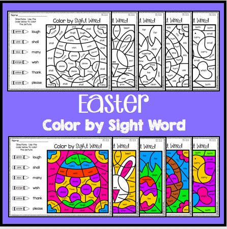 EASTER Color by Code Coloring Worksheets | Made By Teachers