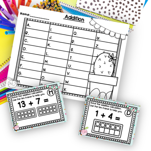 Addition with Ten Frames Task Cards Kindergarten 1st Grade | Made By ...
