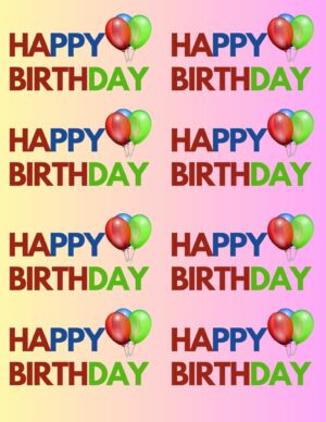 Happy Birthday Cards printable for kids,students | Made By Teachers