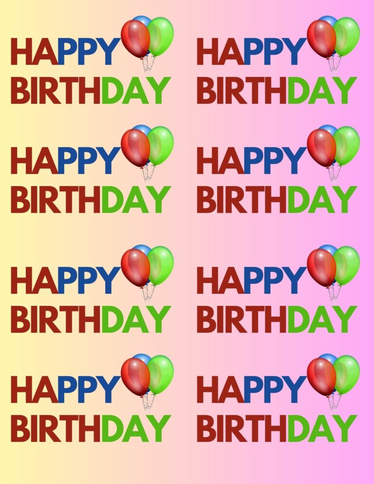 Happy Birthday Cards printable for kids,students | Made By Teachers
