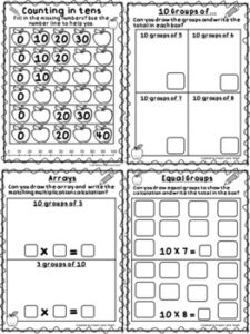 Multiplication Bundle Multiplication Facts 2, 3, 4, 5, 6, 7, 8, 9 & 10 ...