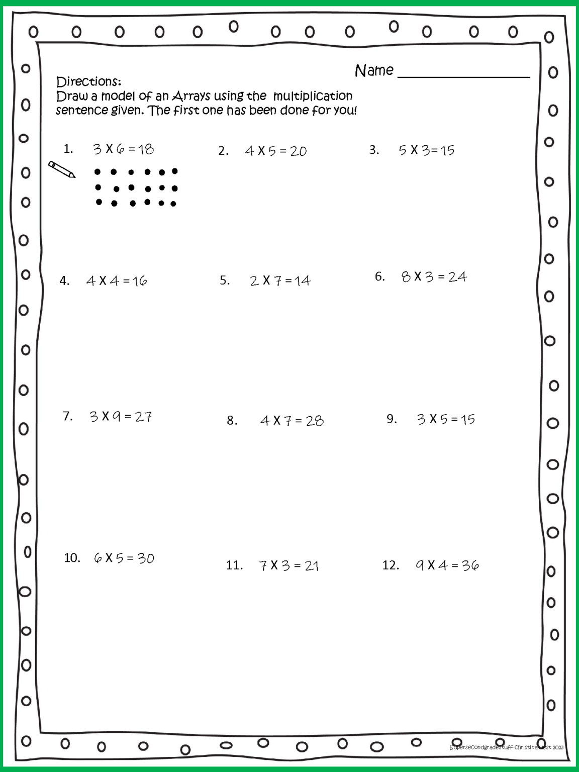 Lucky Arrays! 2nd and 3rd grade Multiplication Practice | Made By Teachers