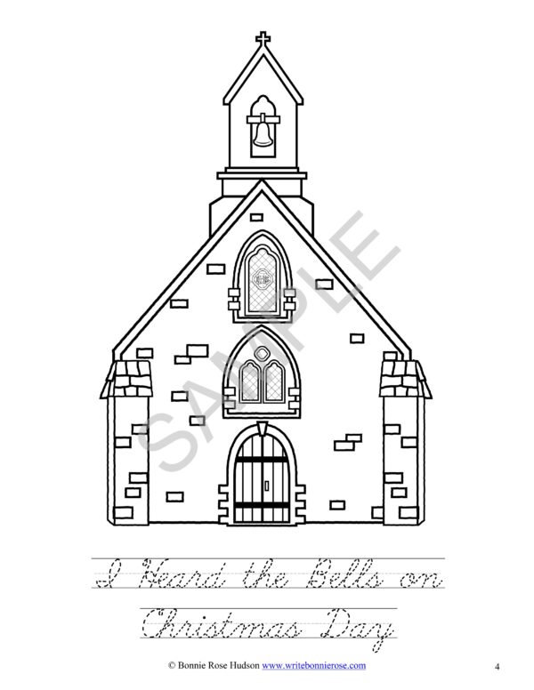 Christmas Carol Coloring Book with Cursive Copywork | Made By Teachers