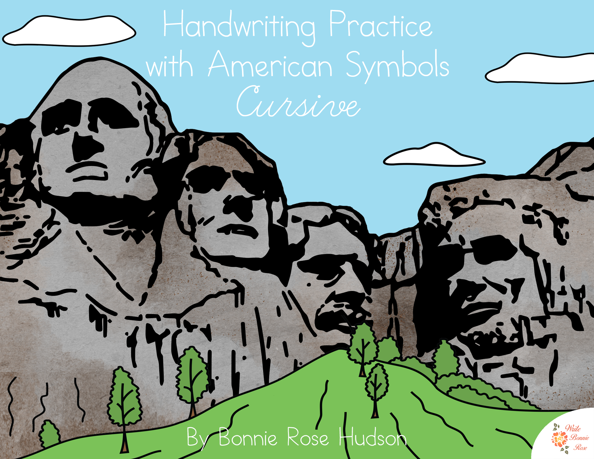 Handwriting Practice with American Symbols: Cursive | Made By Teachers
