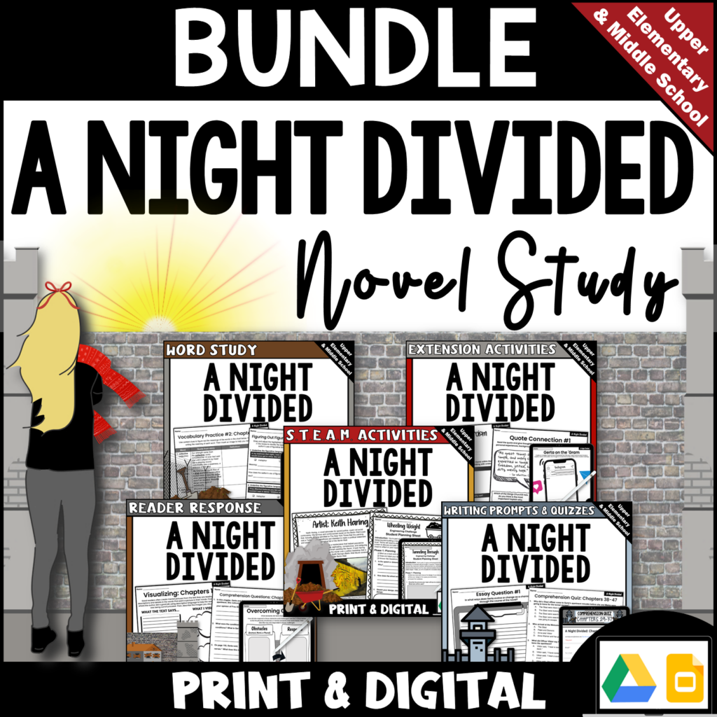 A Night Divided Novel Study Activities BUNDLE | Made By Teachers