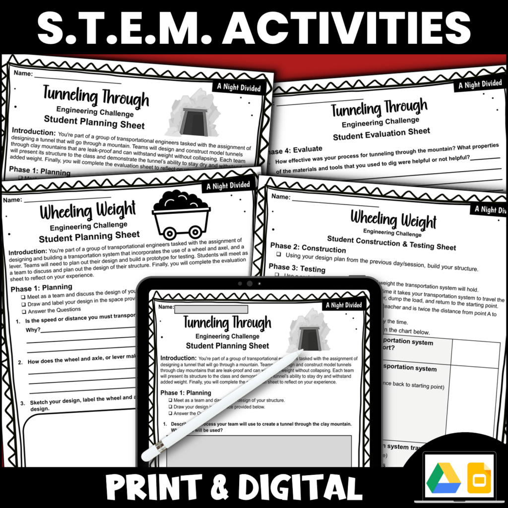 A Night Divided Novel Study Activities BUNDLE | Made By Teachers