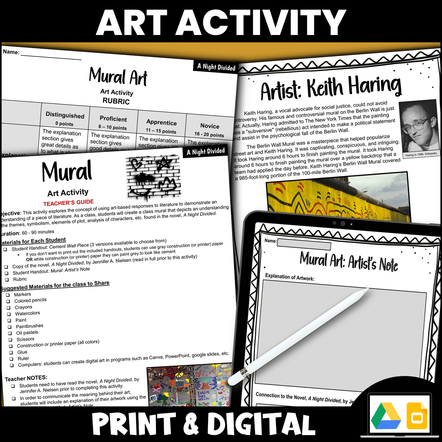 A Night Divided Novel Study STEAM Based Activities | Made By Teachers