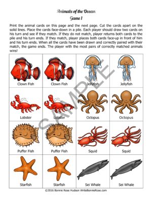 Animals of the Ocean: Animal Facts Matching Game | Made By Teachers