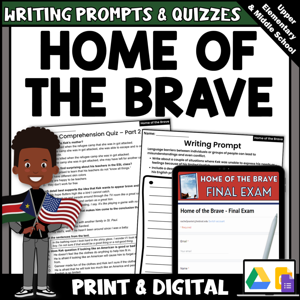 Home of the Brave by Katherine Applegate Quizzes, Final Test, & Writing ...