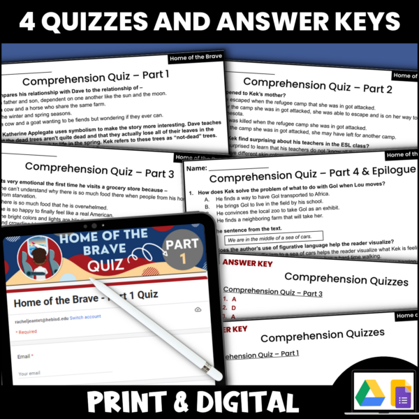 Home of the Brave by Katherine Applegate Quizzes, Final Test, & Writing ...