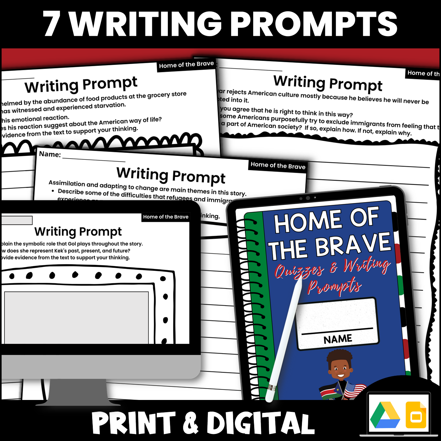 Home of the Brave by Katherine Applegate Quizzes, Final Test, & Writing ...