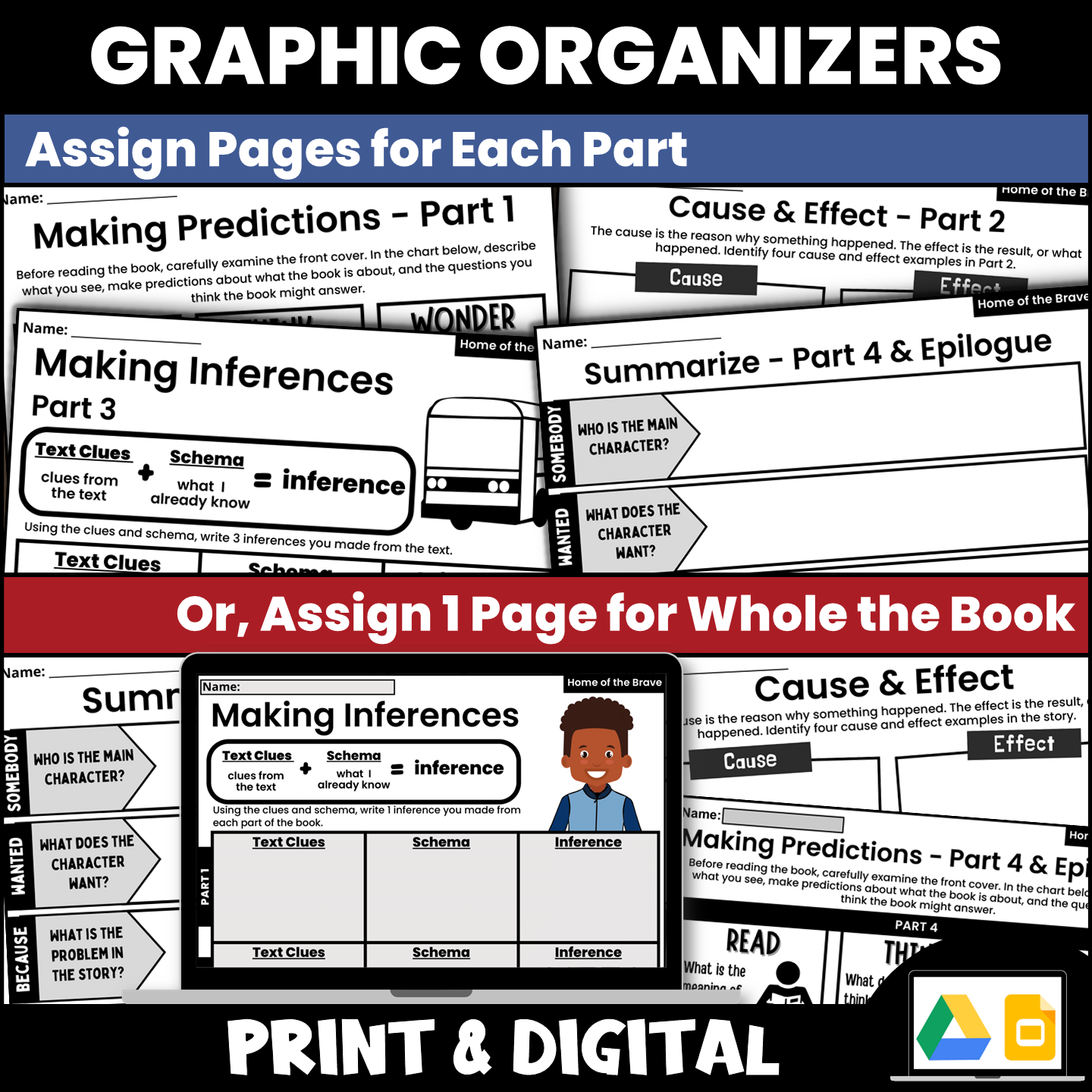Home of the Brave Novel Study Reader Response Questions and Graphic ...
