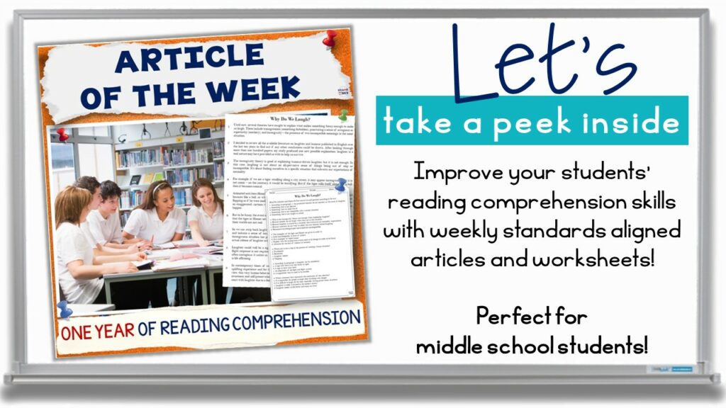 Article of the Week for Middle School - ONE YEAR of Print and Digital ...