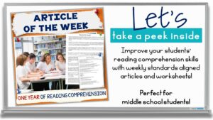 Article of the Week for Middle School - ONE YEAR of Print and Digital ...