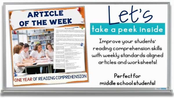 Article of the Week for Middle School - ONE YEAR of Print and Digital ...