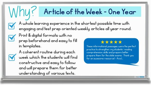 Article of the Week for Middle School - ONE YEAR of Print and Digital ...