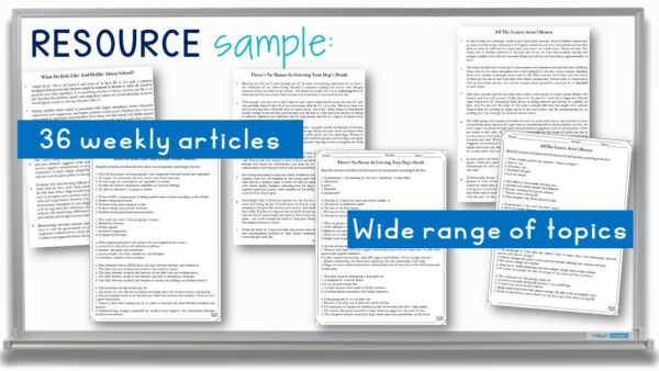 Article of the Week for Middle School - ONE YEAR of Print and Digital ...