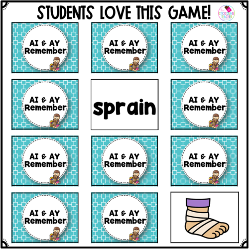 Long A Vowel Teams AI & AY Phonics Game | Made By Teachers