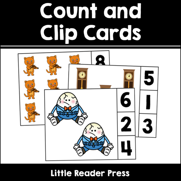 Nursery Rhymes 0-10 Count and Clip Cards | Made By Teachers