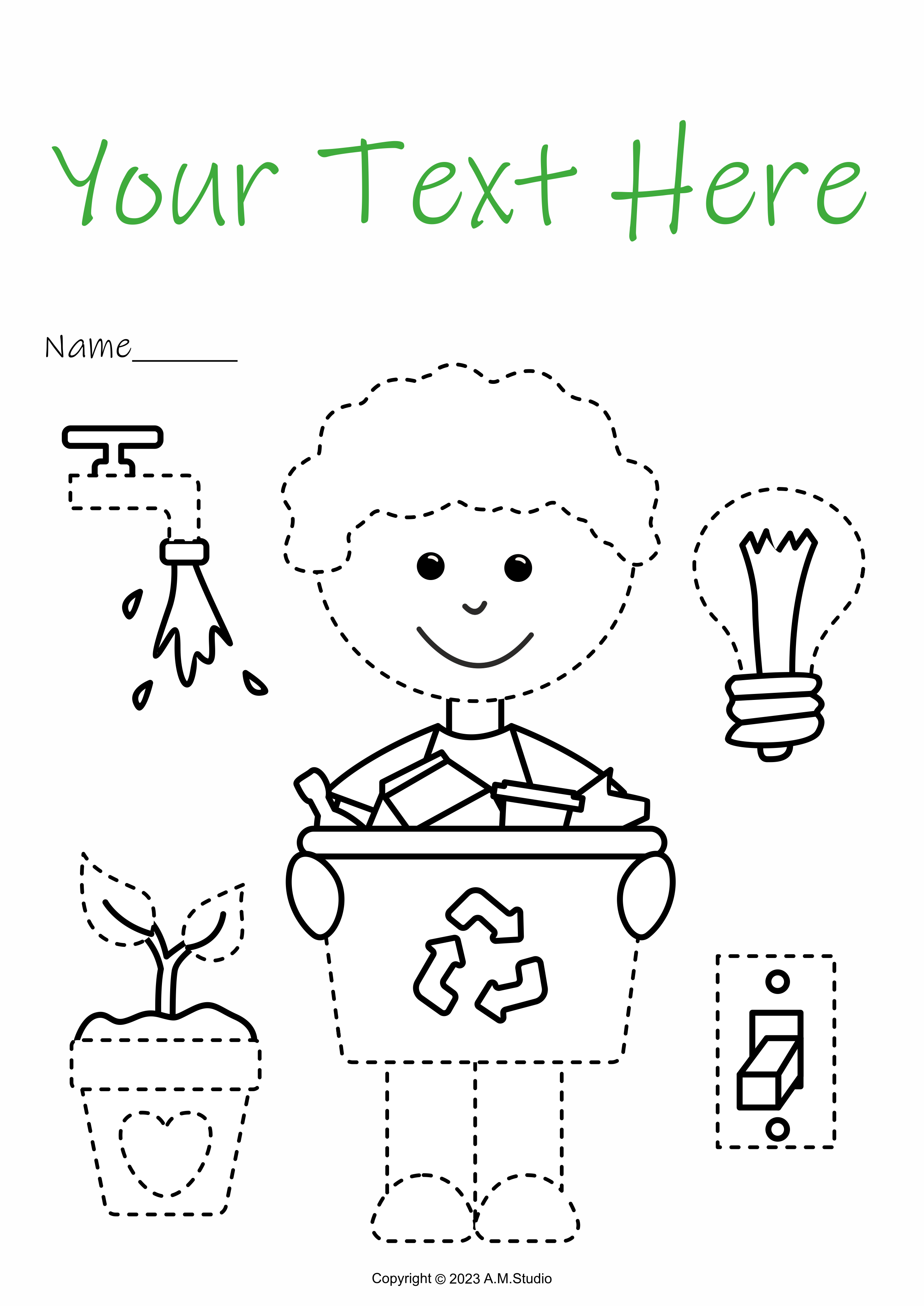 Earth Day Trace and Color Pages | Fine Motor Skills | Prewriting | Made ...