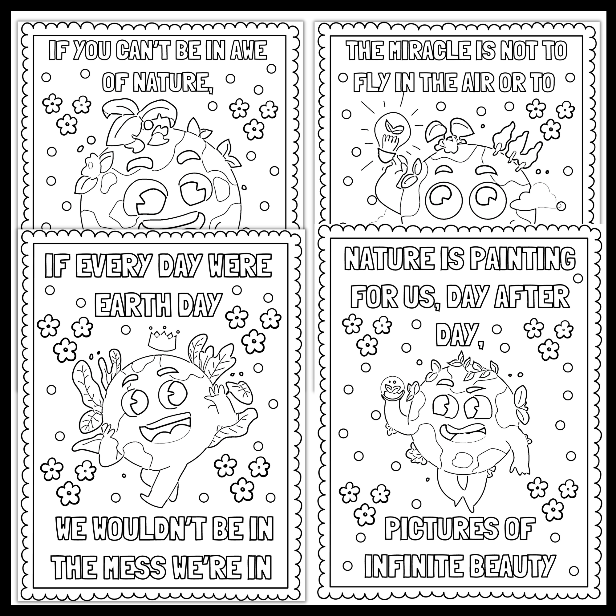 Earth Day Quotes Coloring Pages | Earth Day Coloring Sheets. | Made By ...