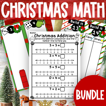 Christmas Math Bundle Addition Subtraction Place Value Counting 1st ...
