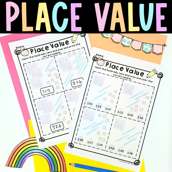 Place Value Hundreds Tens Ones Worksheets 1st Grade 2nd Grade | Made By ...