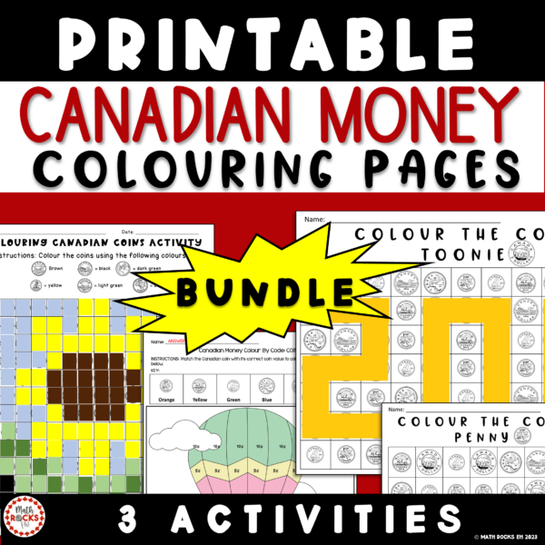Canadian Money Colouring Pages - Made By Teachers
