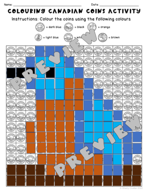 Canadian Money Colouring Pages | Made By Teachers